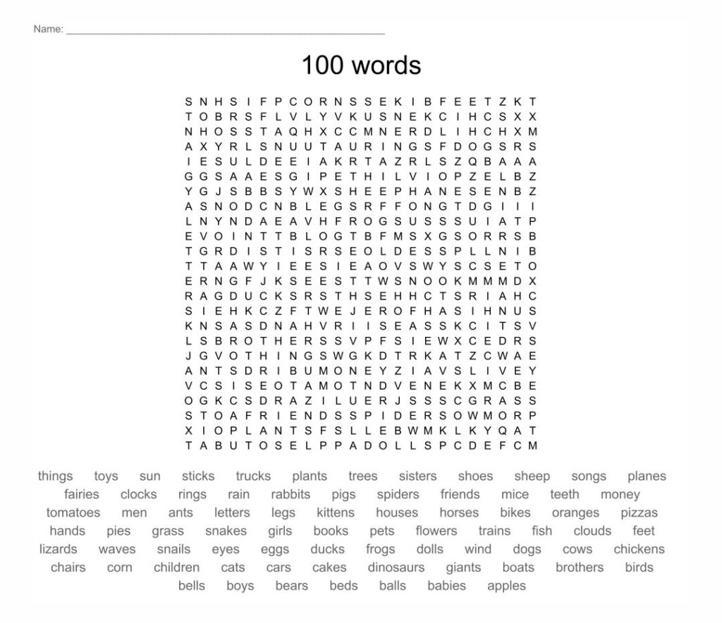 100 Hard Word Search Puzzles Printable: Challenging Fun for All Ages ...