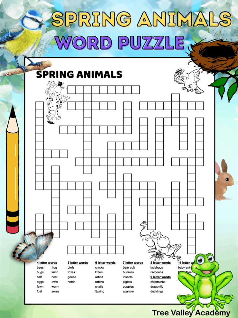 Word Fill In Puzzles Free Printable: A Fun and Engaging Way to Sharpen ...