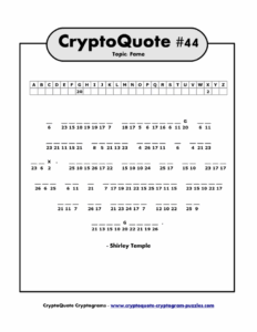 Cryptoquip Puzzles Free Printable: A Fun and Challenging Way to ...