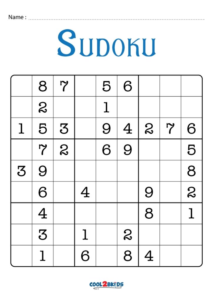 Easy Printable Sudoku Puzzles: A Fun and Engaging Way to Challenge Your ...
