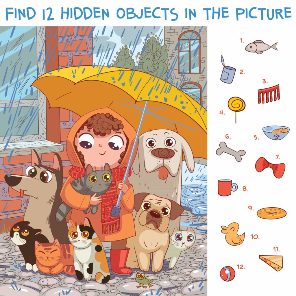 Hidden Objects Puzzle Printable: A Fun and Engaging Activity for All ...