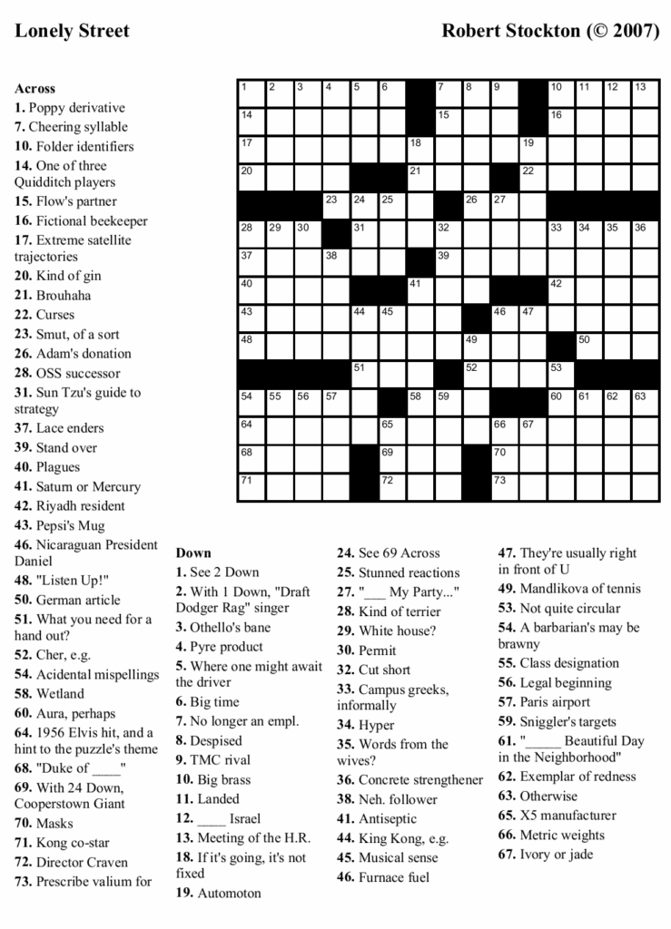 Difficult Printable Crossword Puzzles: A Challenging and Fun Way to ...