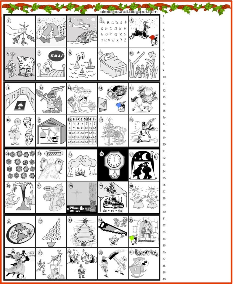 Christmas Rebus Puzzles Printables - puzzle.premiumprintable.com